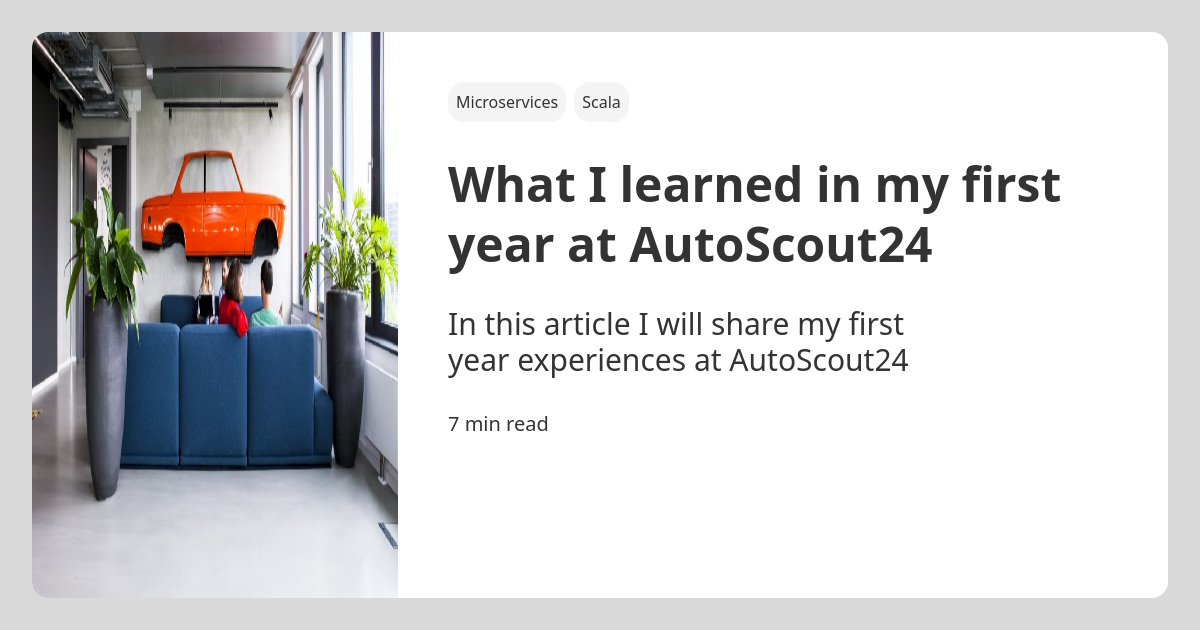 What I learned in my first year at AutoScout24
