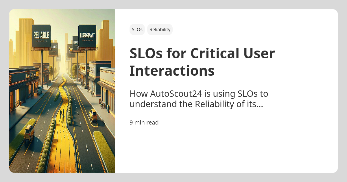 SLOs for Critical User Interactions